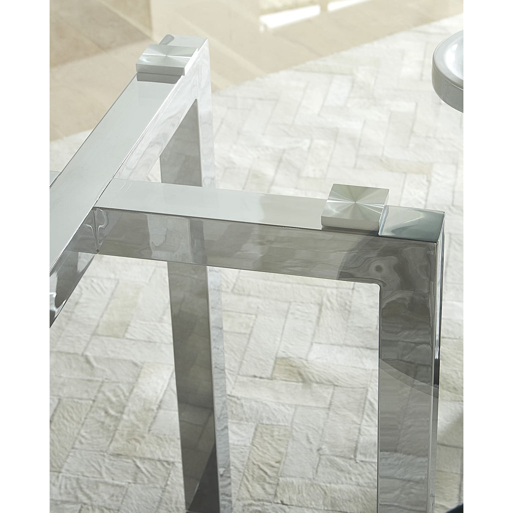 Amalfi 48 inch Round Glass Top Counter Table – Hollywood Glam Furnitures