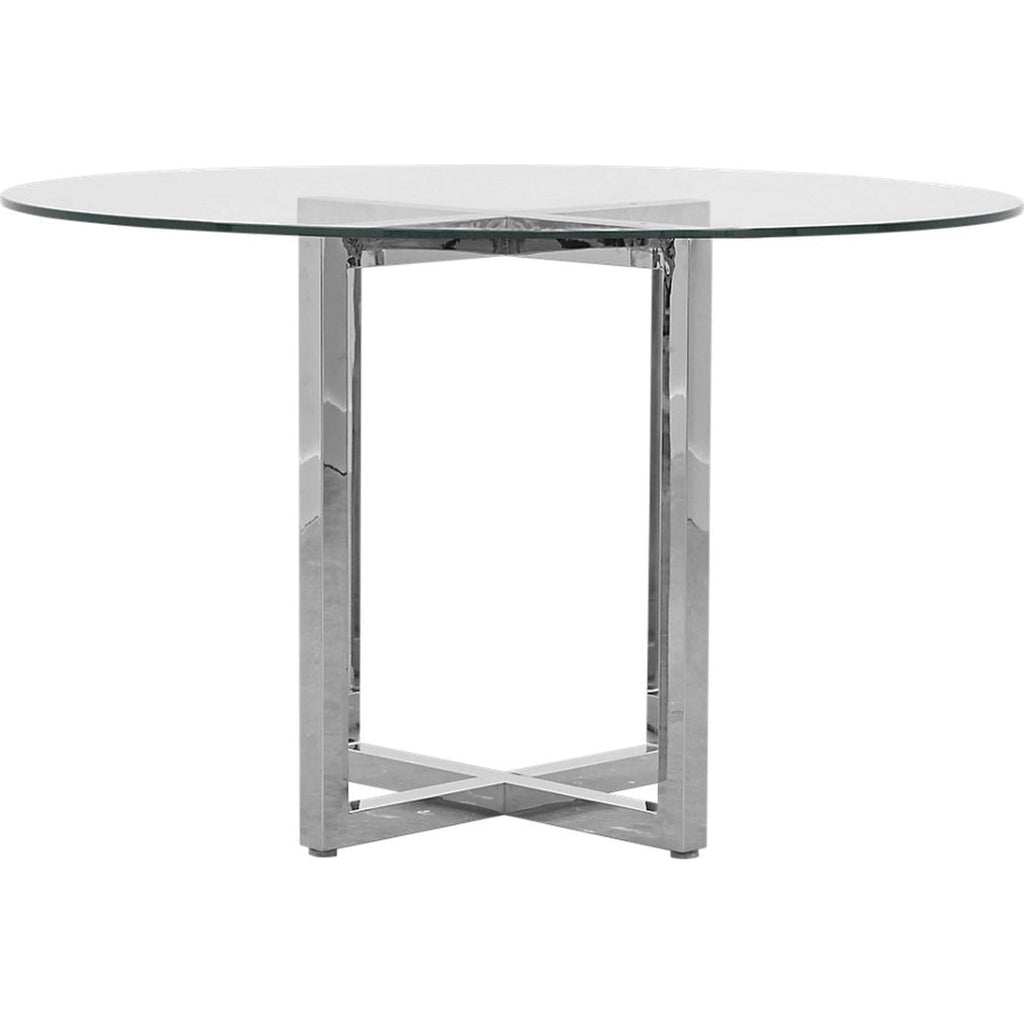Amalfi 48 inch Round Glass Top Counter Table – Hollywood Glam Furnitures