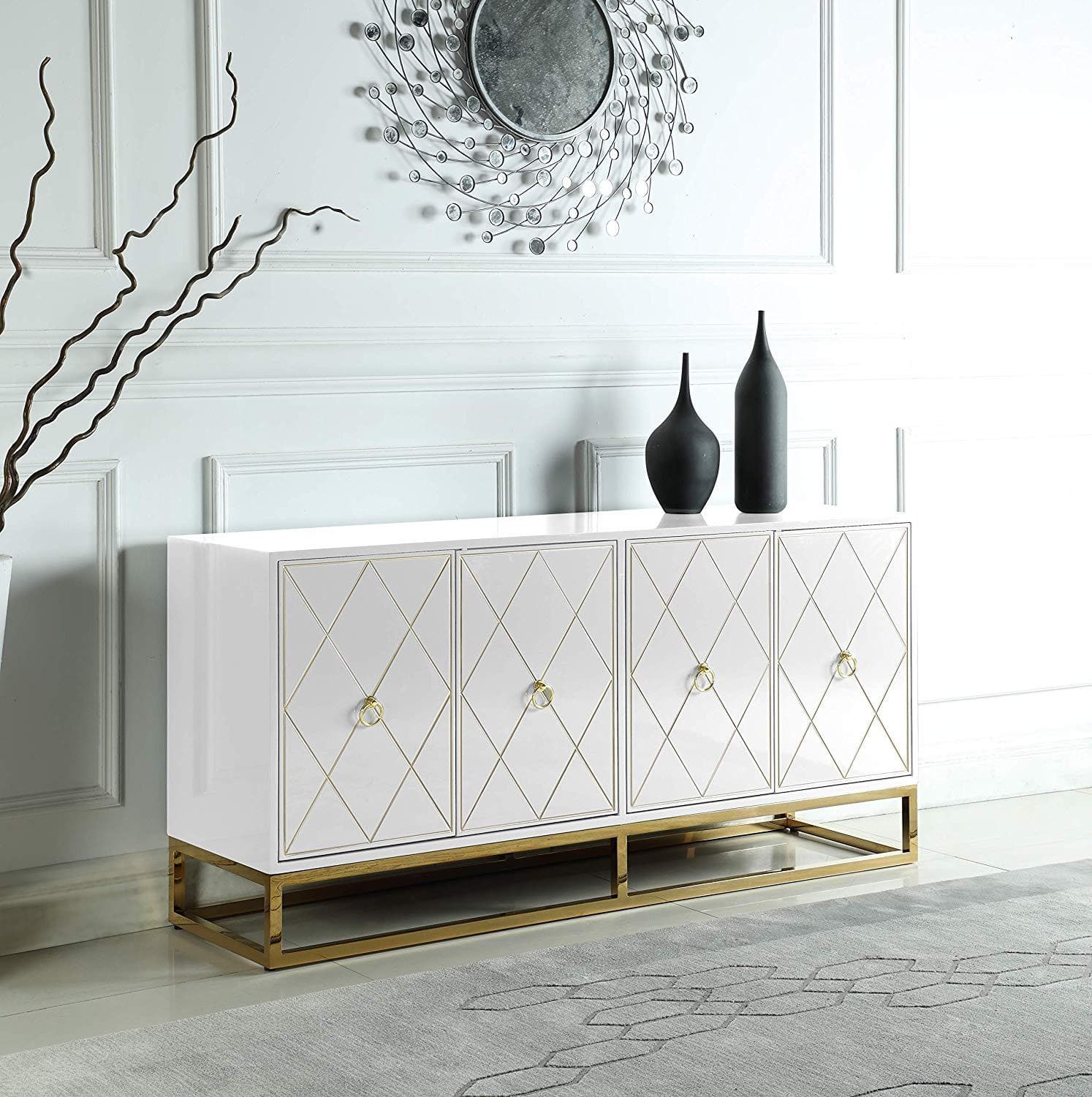 Isabel Lacquer Sideboard – Hollywood Glam Furnitures