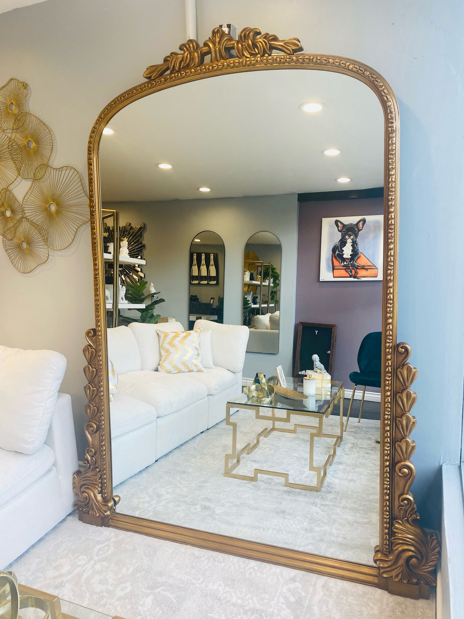 Gleaming Fleur Full Length Mirror – Hollywood Glam Furnitures