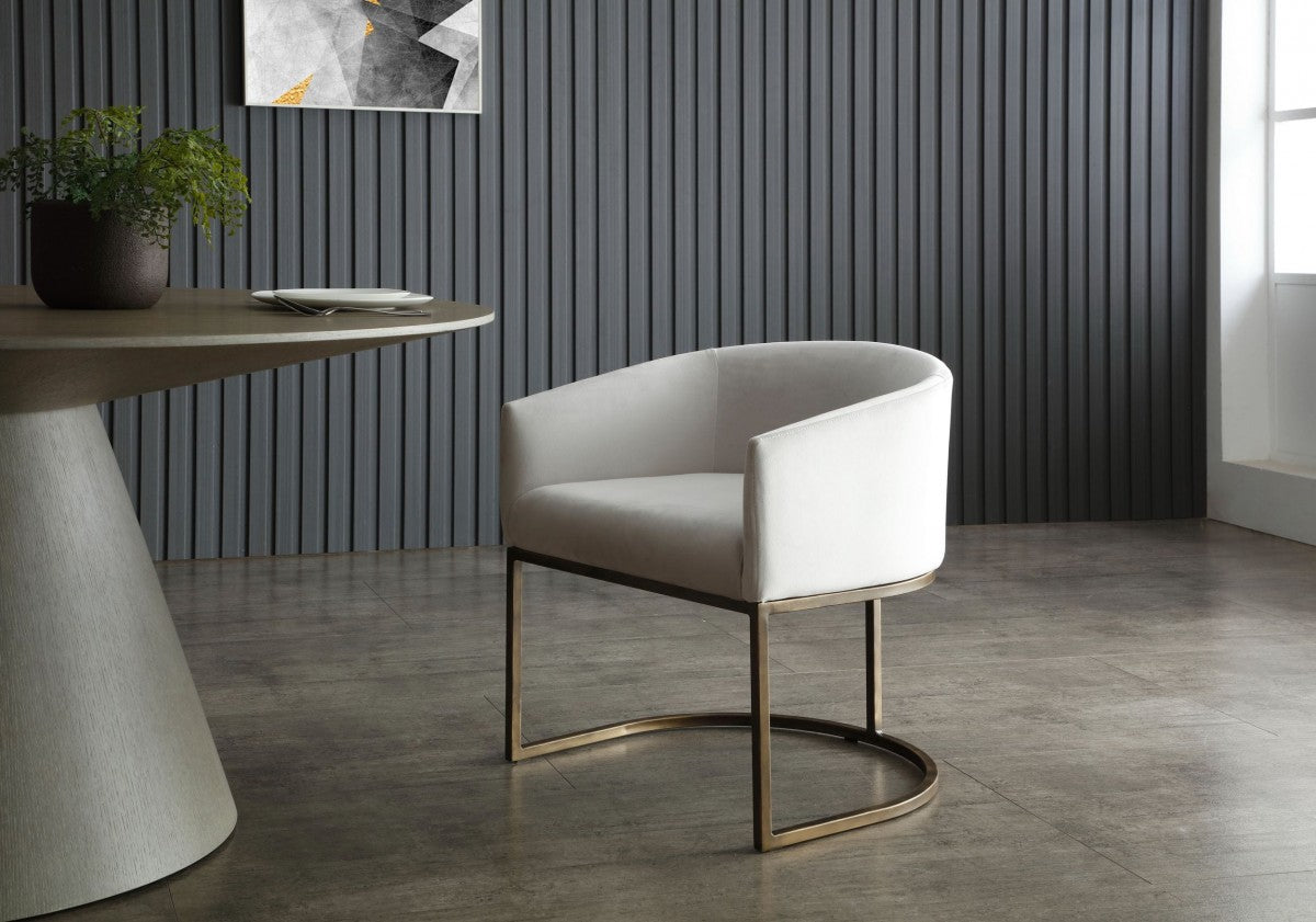 Modrest Elisa - Modern Velvet & Brass Dining Chair – Hollywood Glam ...