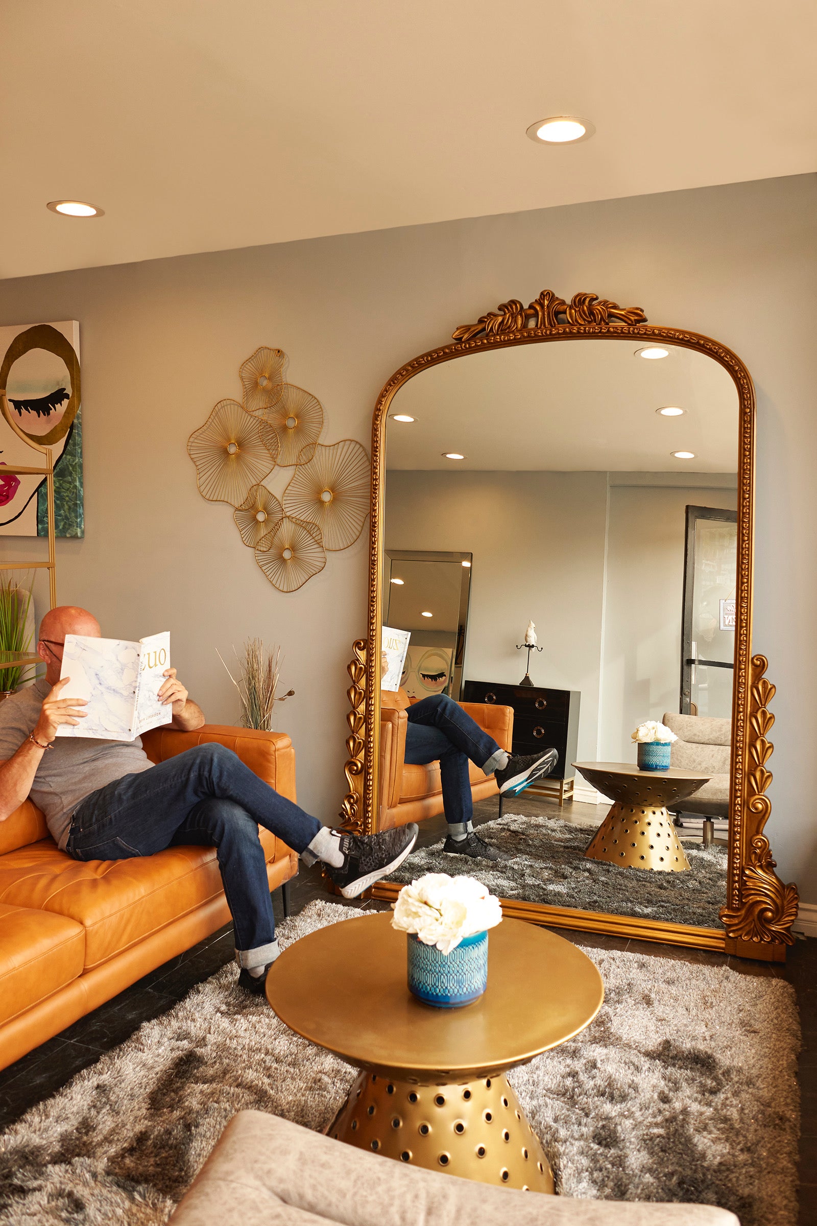 Gleaming Fleur Full Length Mirror – Hollywood Glam Furnitures